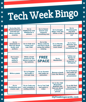 Tech Week Bingo