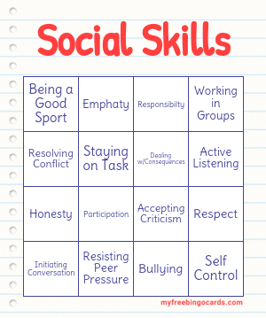 Social Skills Bingo