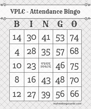 VPLC - Attendance Bingo