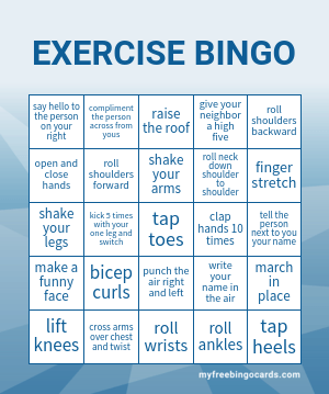 EXERCISE BINGO