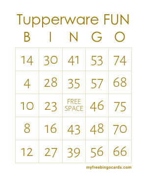 Tupperware FUN BINGO