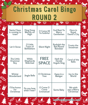 Christmas Carol Bingo ROUND 2