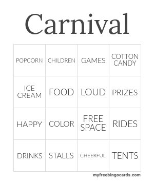 Carnival Bingo