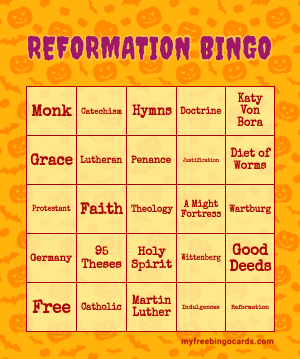 REFORMATION BINGO