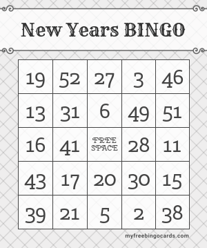 New Years BINGO