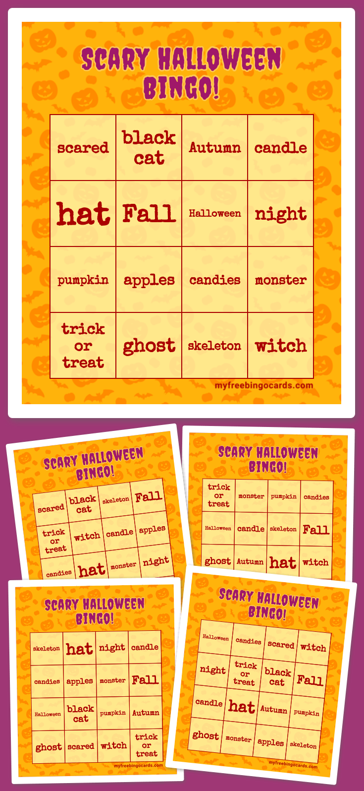 Virtual Scary Halloween Bingo!