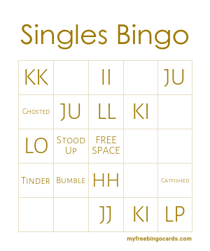 Singles Bingo