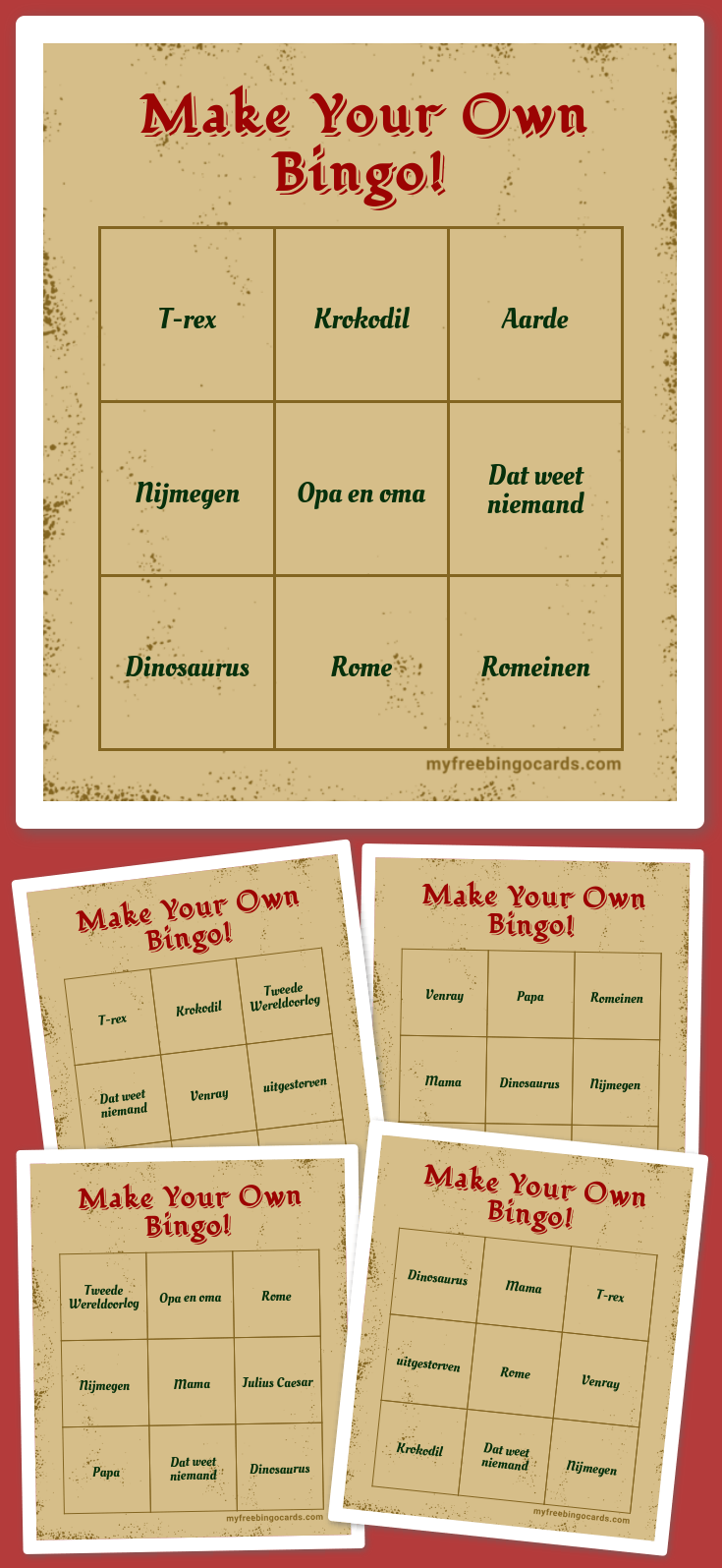 Virtual Make Your Own Bingo!