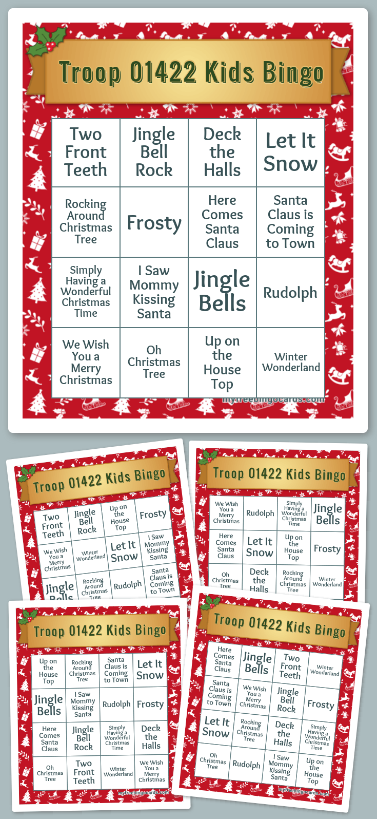 Virtual Troop 01422 Kids Bingo