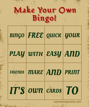 Make Your Own Bingo!