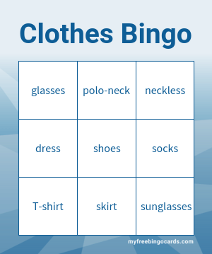 Clothes Bingo