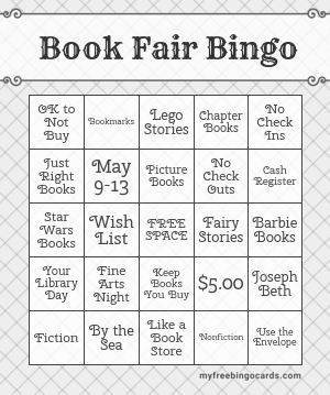 Print 100+ Book Fair Bingo Cards