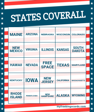 STATES COVERALL BINGO