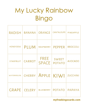 Print 100+ My Lucky Rainbow Bingo Cards