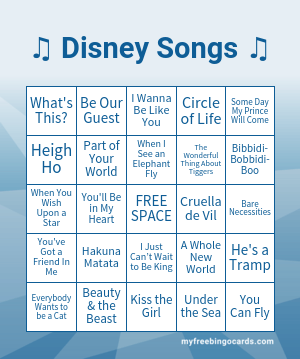 Disney Songs ♫ Bingo