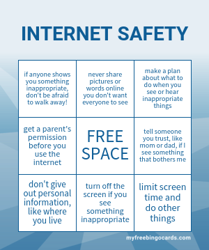 INTERNET SAFETY BINGO