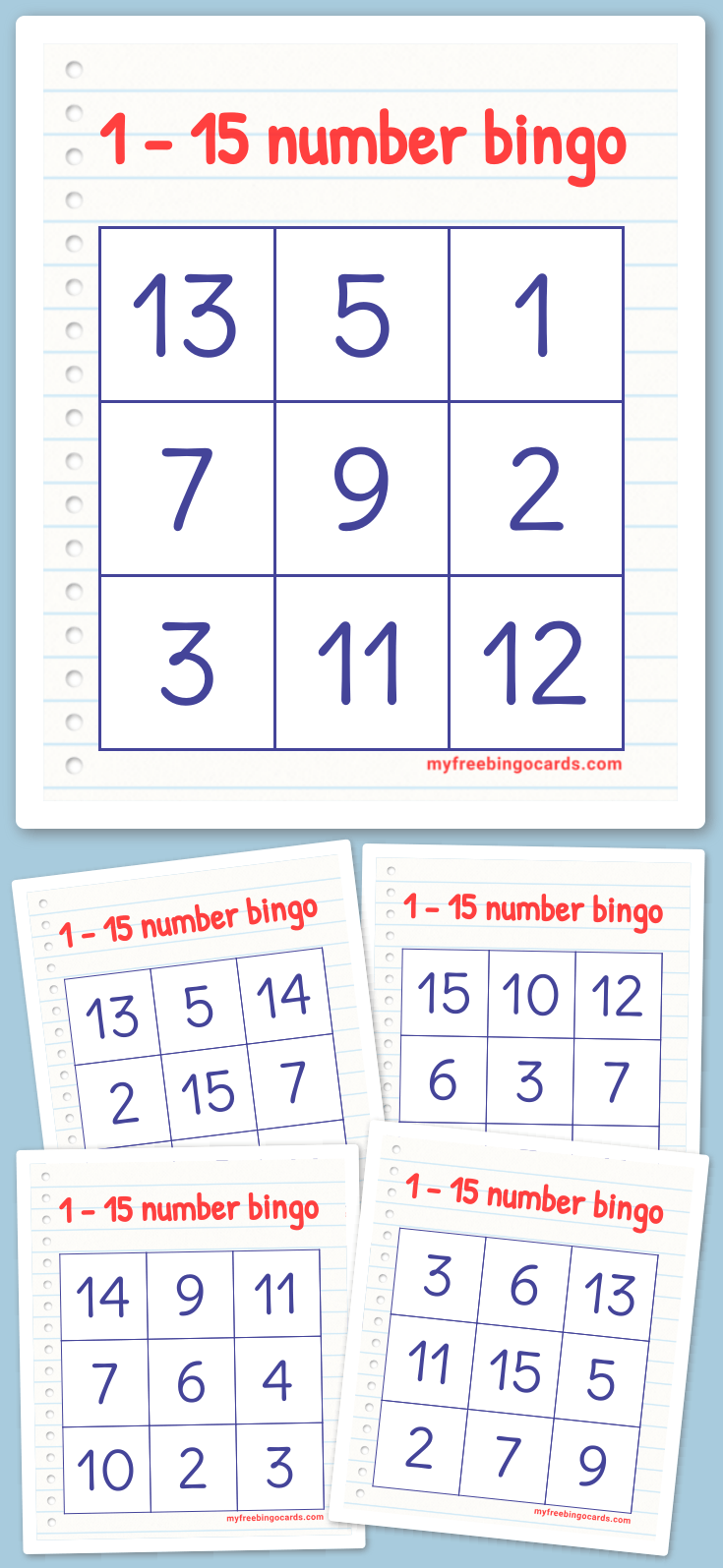 Virtual 1 - 15 number bingo