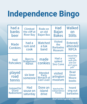 Independence Bingo