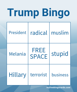 Print 100+ Trump Bingo Cards