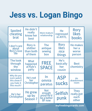 Print 100+ Jess vs. Logan Bingo Cards