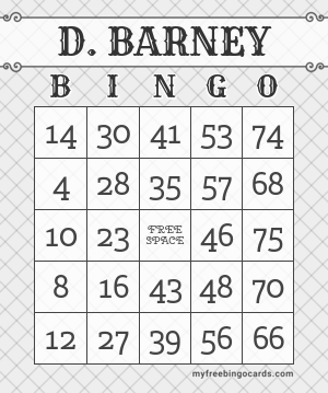D. BARNEY BINGO