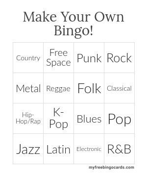 Make Your Own Bingo!