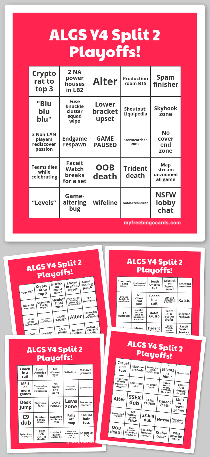 Virtual ALGS Y4 Split 2 Playoffs! Bingo