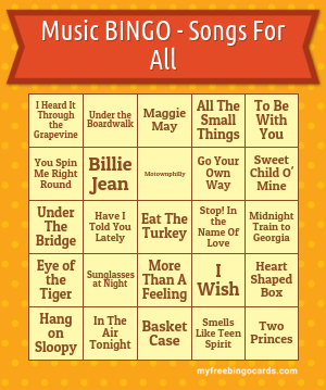 Music BINGO - Songs For All