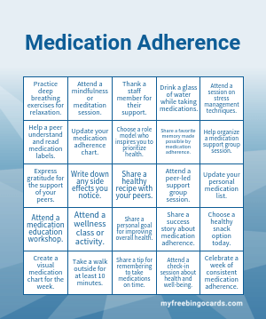 Medication Adherence Bingo