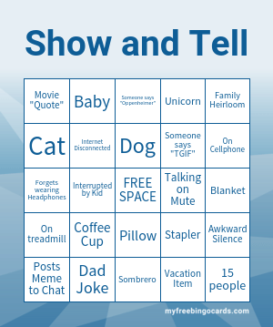 Show and Tell Bingo