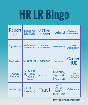 HR LR Bingo