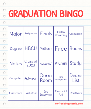 GRADUATION BINGO