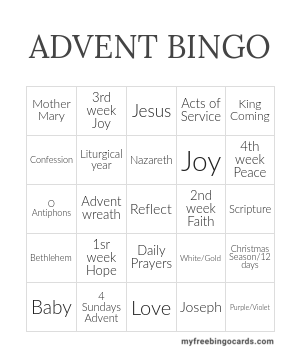 ADVENT BINGO