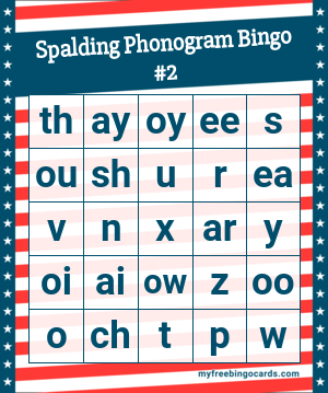 Spalding Phonogram Bingo #2