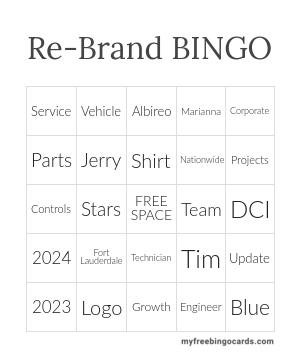 Re-Brand BINGO