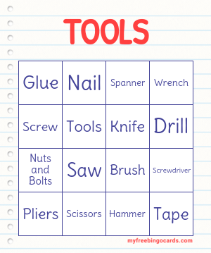 TOOLS BINGO