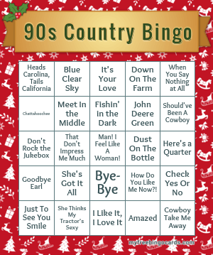 90s Country Bingo