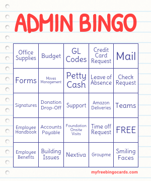ADMIN BINGO