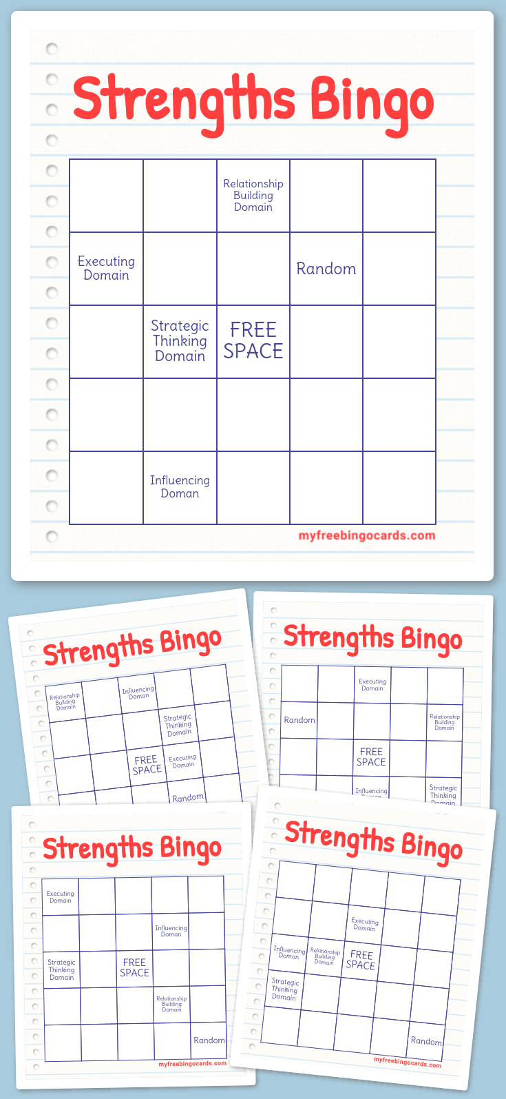 Virtual Strengths Bingo
