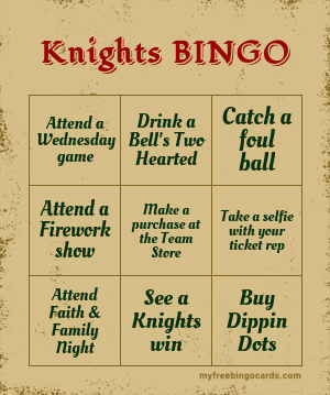 Knights BINGO