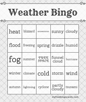 Weather Bingo