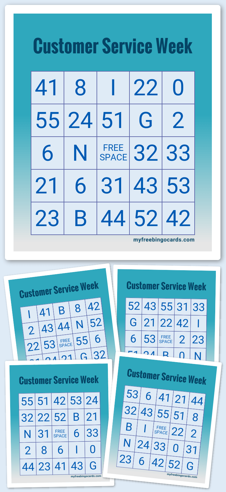 Virtual Customer Service Week Bingo