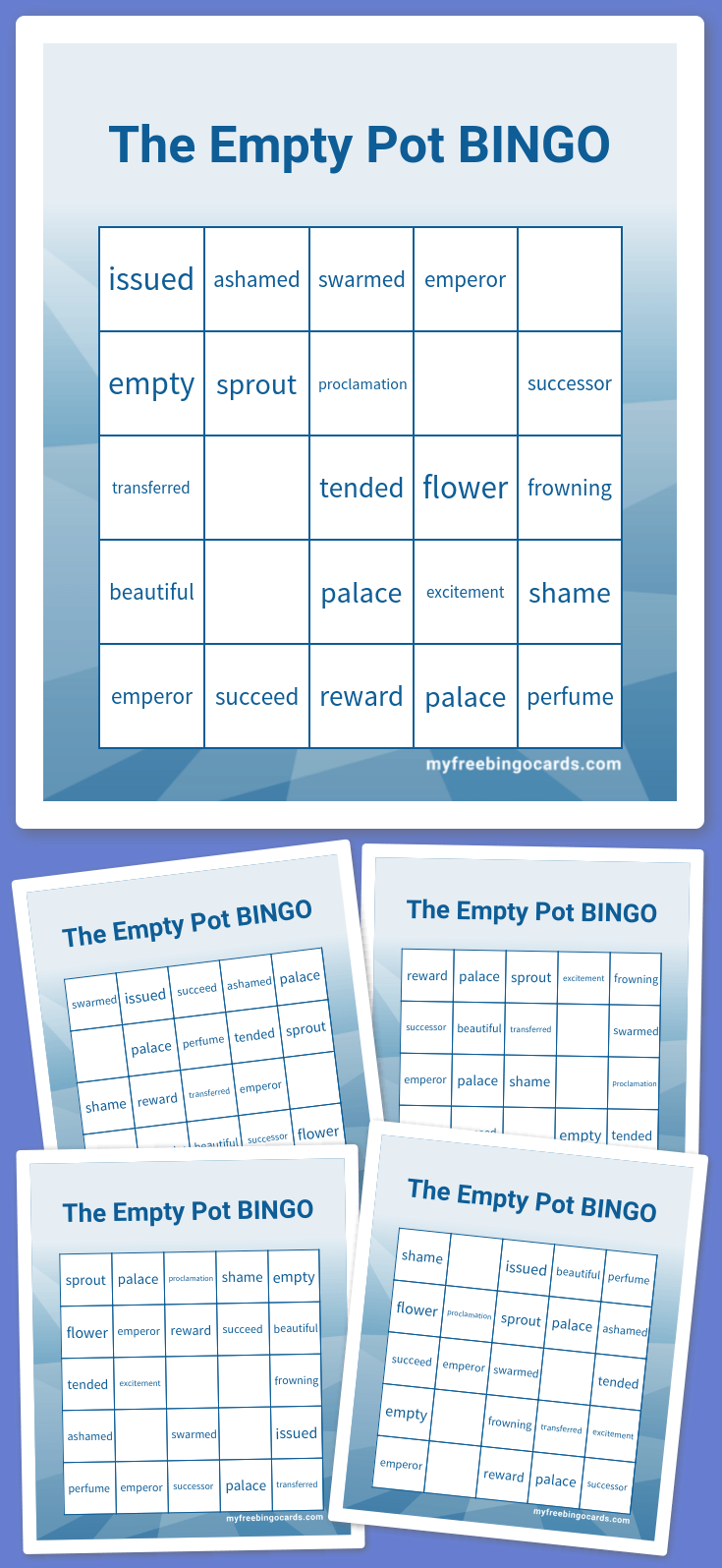 Virtual The Empty Pot BINGO