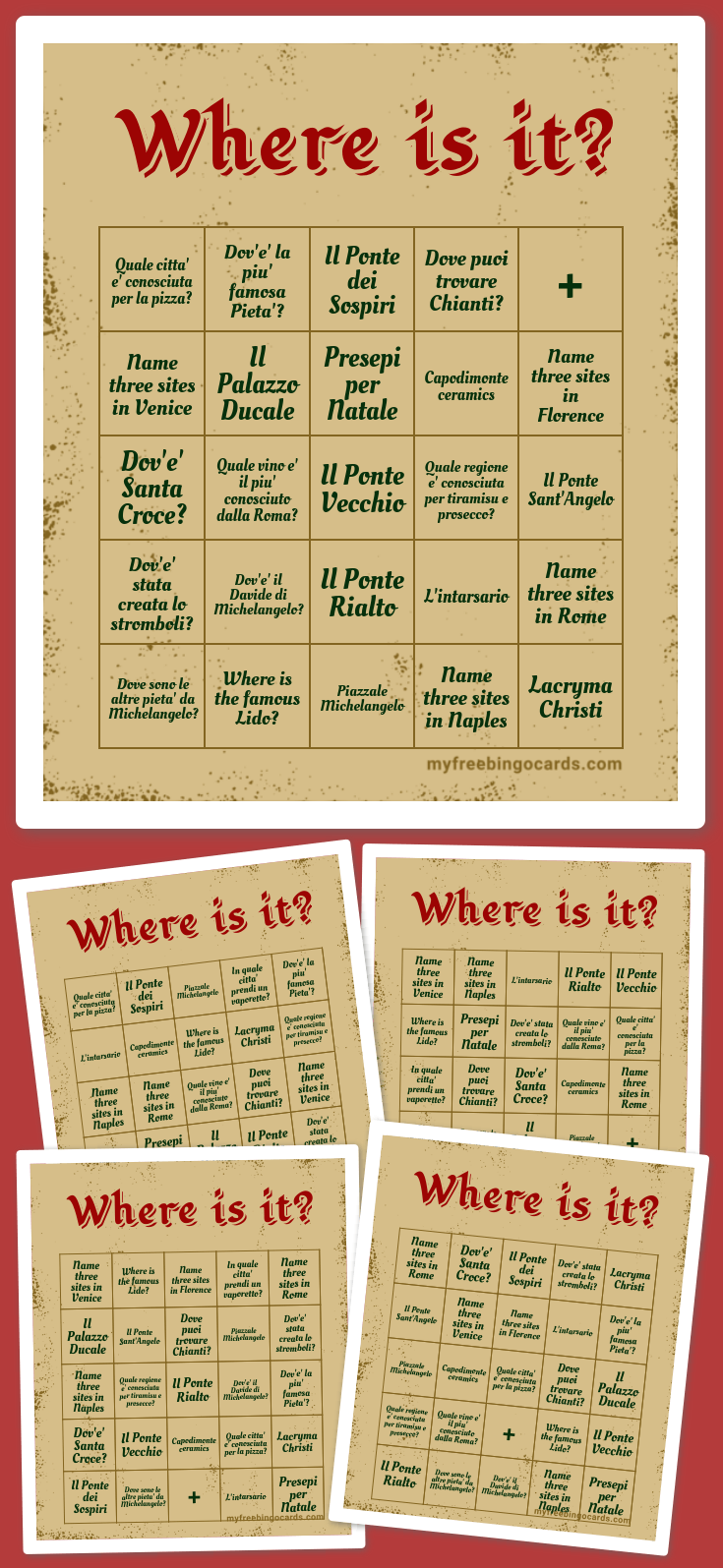 Virtual Where is it? Bingo