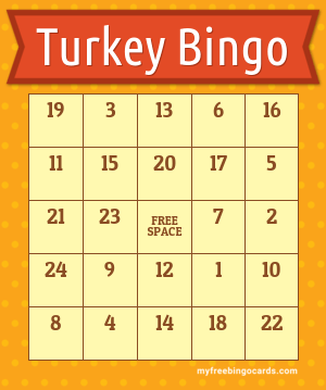 Turkey Bingo