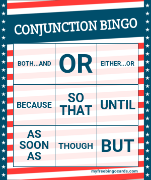 CONJUNCTION BINGO