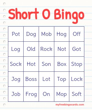 Short O Bingo