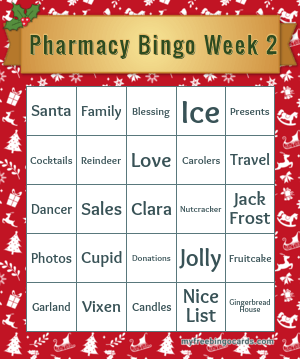 Pharmacy Bingo Week 2