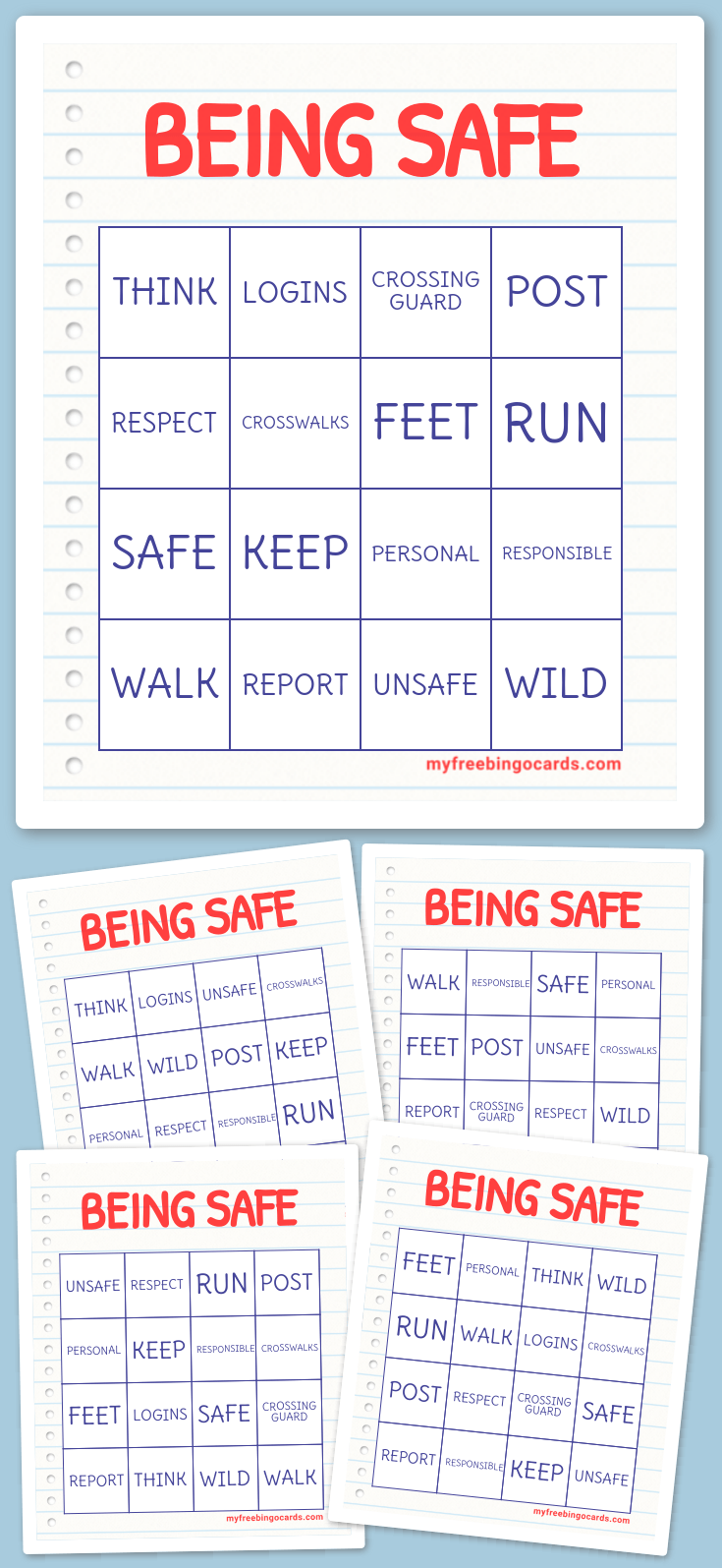 Virtual BEING SAFE BINGO