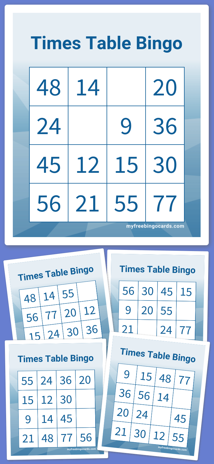 Virtual Times Table Bingo
